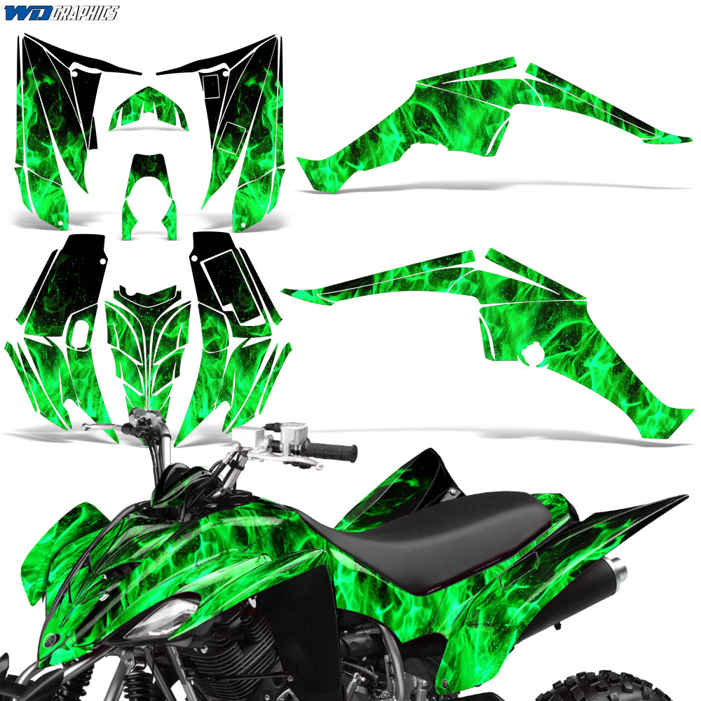 Yamaha Raptor 350 2004-2014 ATV Graphic Kit - Flames – Wholesale Decals