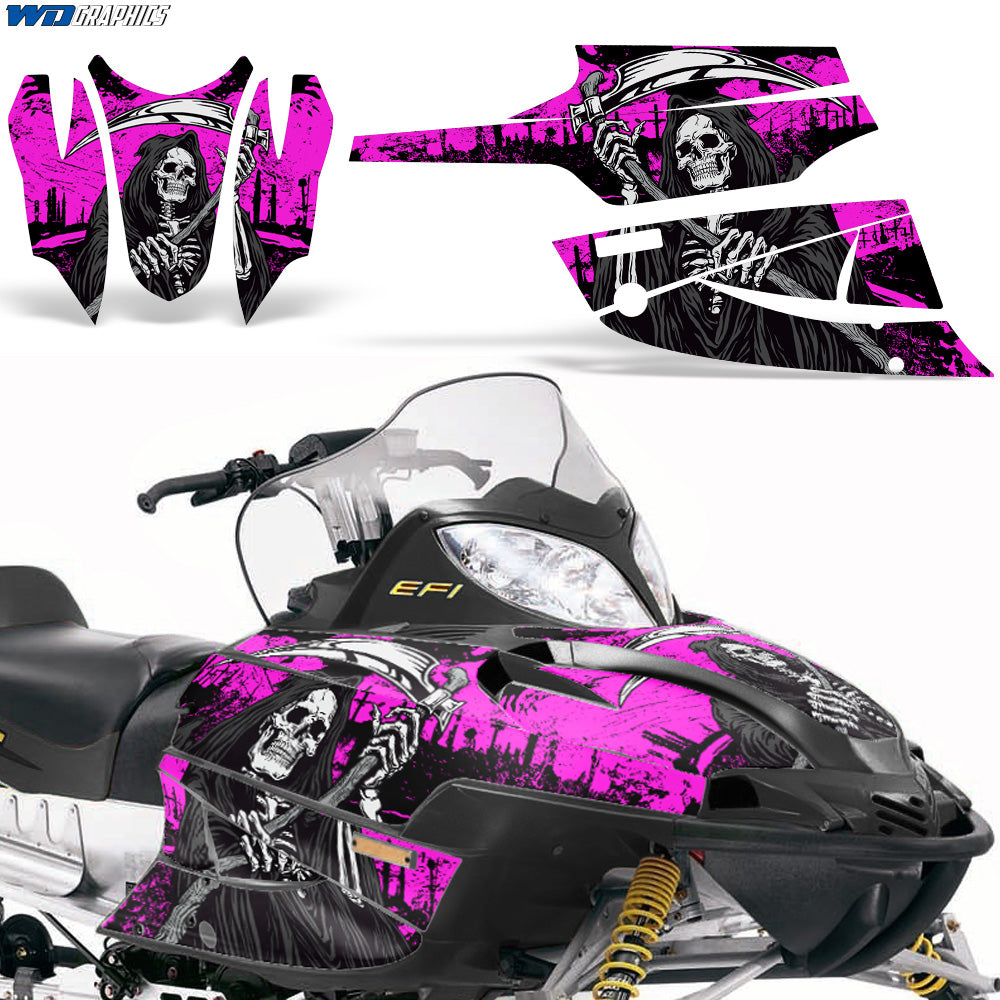 Arctic Cat Firecat Sled Snowmobile Wrap Graphic Kit - Reaper V2 ...