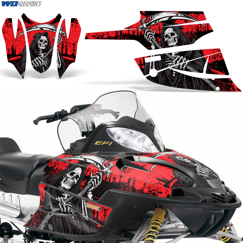 Arctic Cat Firecat Sled Snowmobile Wrap Graphic Kit - Reaper V2 ...