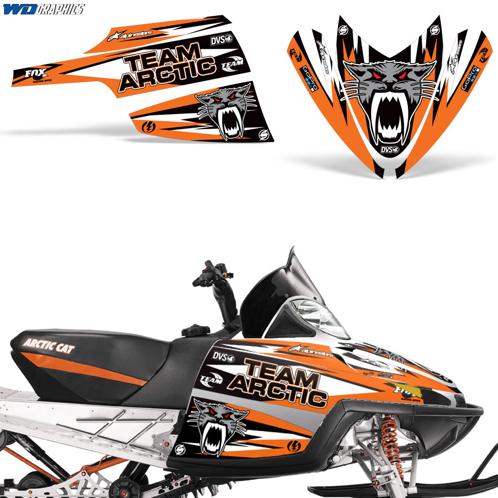 Arctic Cat M Series Crossfire Snowmobile Wrap Graphic Kit - Team Arcti ...