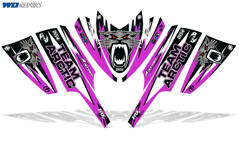 Arctic Cat M Series Crossfire Snowmobile Wrap Graphic Kit - Team Arcti ...