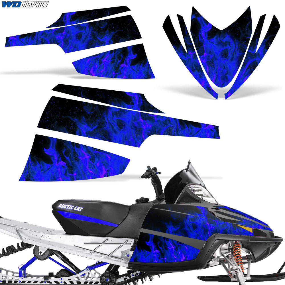 Arctic Cat M Series Crossfire Snowmobile Wrap Graphic Kit - Flames ...