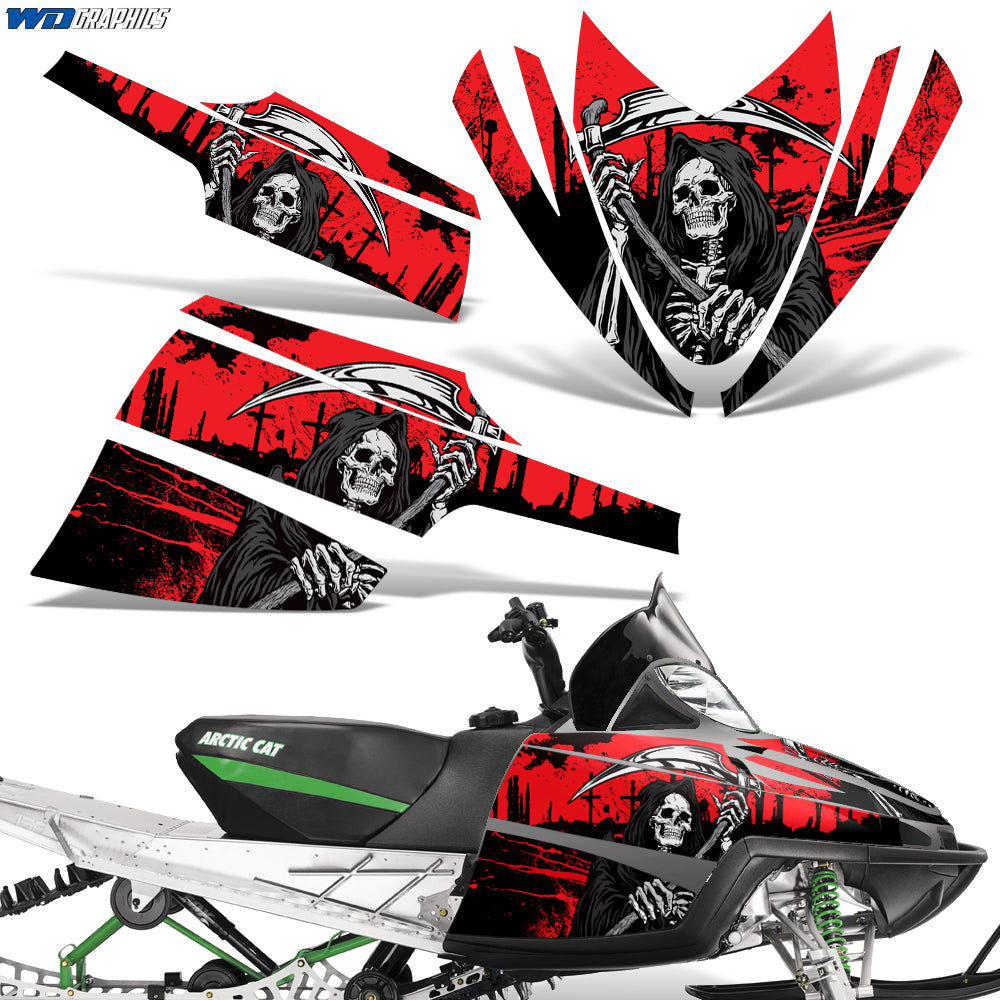 Arctic Cat M Series Crossfire Snowmobile Wrap Graphic Kit - Reaper V2 ...