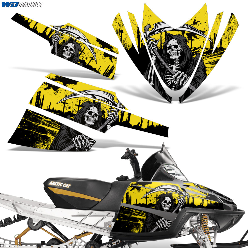 Arctic Cat M Series Crossfire Snowmobile Wrap Graphic Kit - Reaper V2 ...