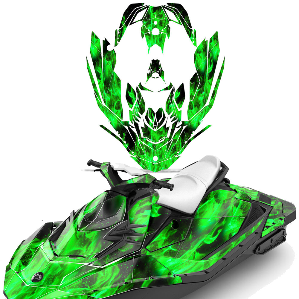 Sea-Doo Bombardier Spark (2 UP) 2014-2016 Jet Ski Graphic Wrap Kit - F ...