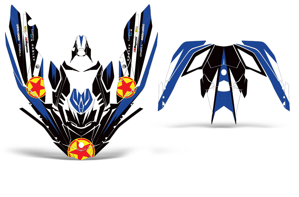 Sea-Doo Bombardier Spark (2 UP) 2014-2016 Jet Ski Graphic Wrap Kit - R ...