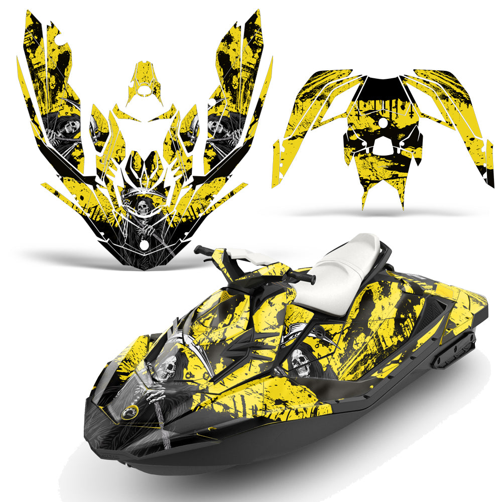Sea-Doo Bombardier Spark (2 UP) 2014-2016 Jet Ski Graphic Wrap Kit - R ...