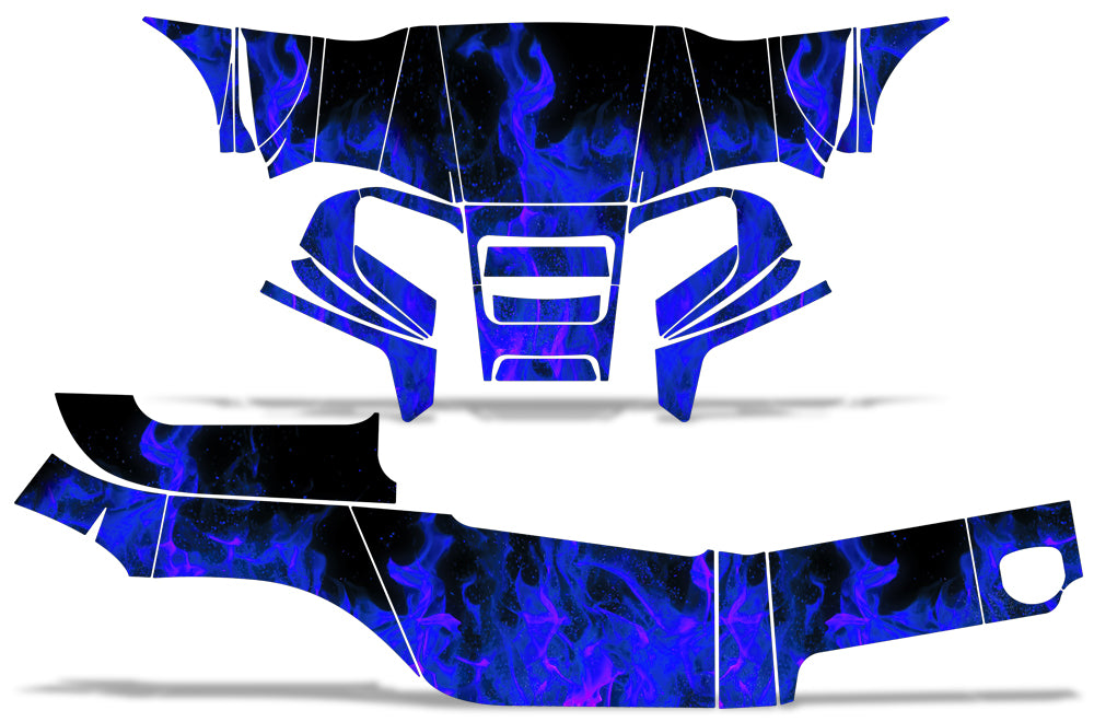 Club Car Onward 2 Passenger Golf Cart Wrap Graphic Kit - Flames ...