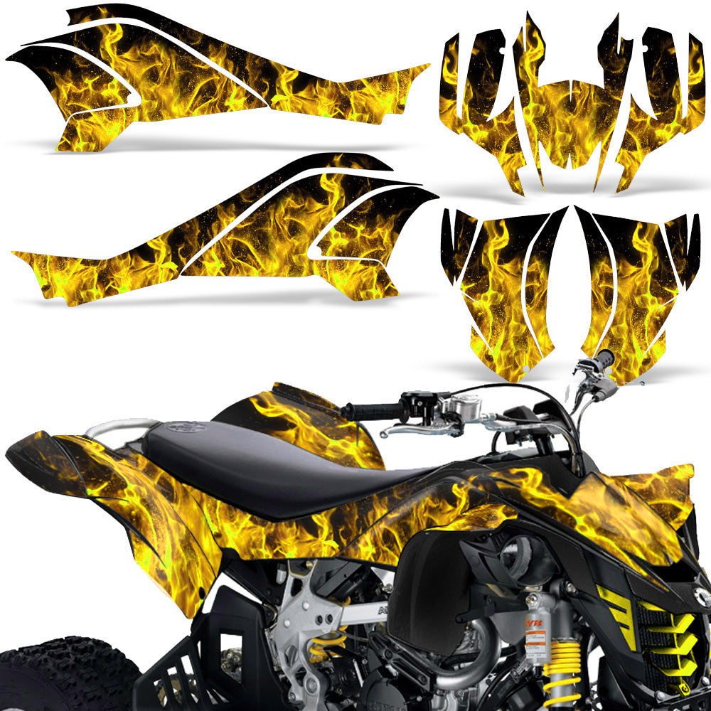 Can-Am Bombardier DS450 EFI 2008-2016 ATV Graphic Kit - Flames ...