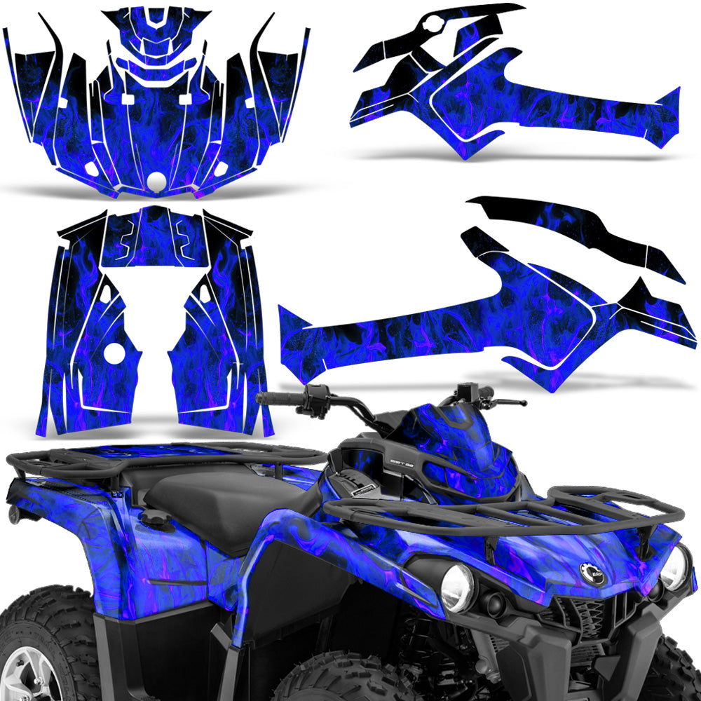 Can-Am Outlander-L 450 570 2014-2023 ATV Graphic Kit - Flames ...