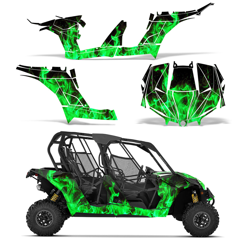 Can-Am BRP Maverick MAX 1000 R 4 Door 2017-2018 UTV Graphic Kit - Flam ...