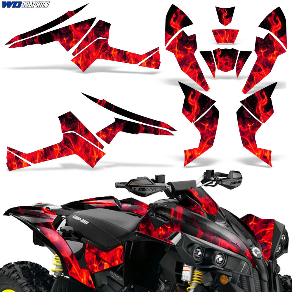 Can-Am Renegade 500x/r 800x/r 1000 Graphics Kit - Flames – Wholesale Decals