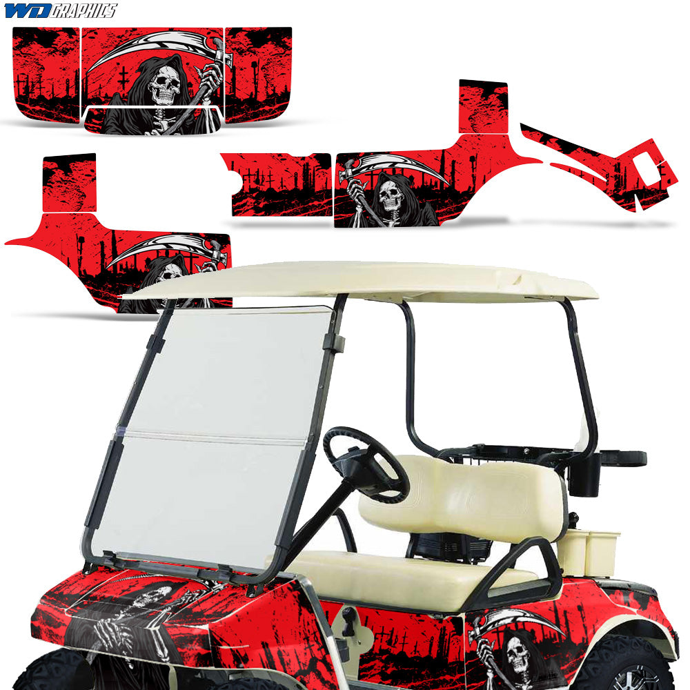 Club Car 1983-2014 Golf Cart Wrap Graphic Kit - Reaper V2 – Wholesale ...