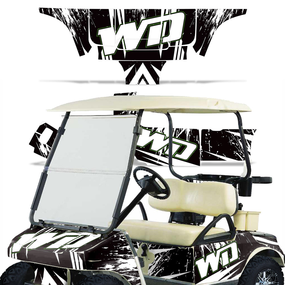 Club Car 1983-2014 Golf Cart Wrap Graphic Kit - WD – Wholesale Decals