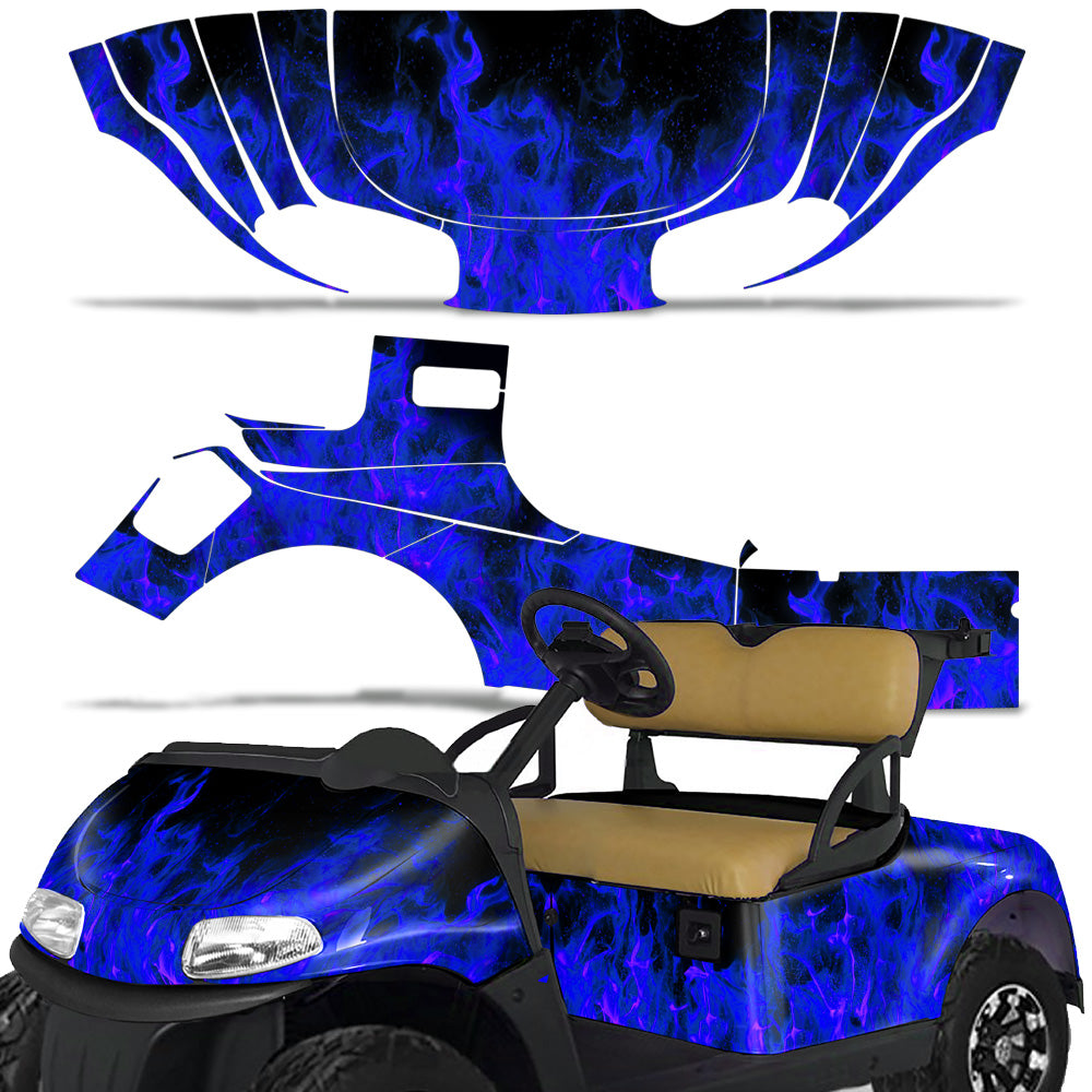 EZ Go Freedom RXV 2015+ Golf Cart Wrap Graphic Kit - Flames – Wholesale ...