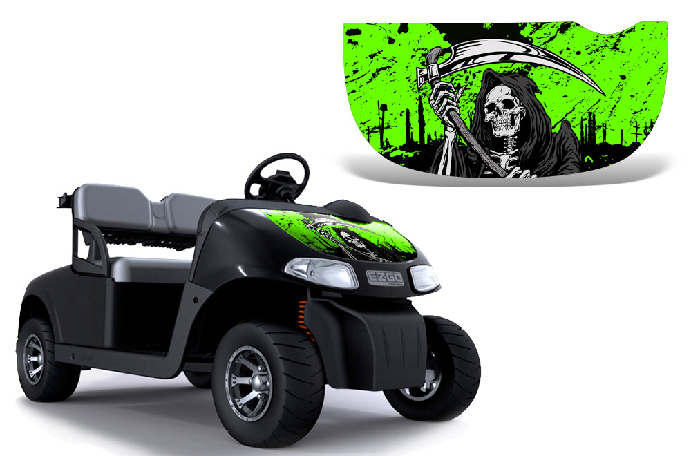 EZ Go Freedom RXV 2015+ Golf Cart Hood Wrap Graphic Kit - Reaper V2 ...