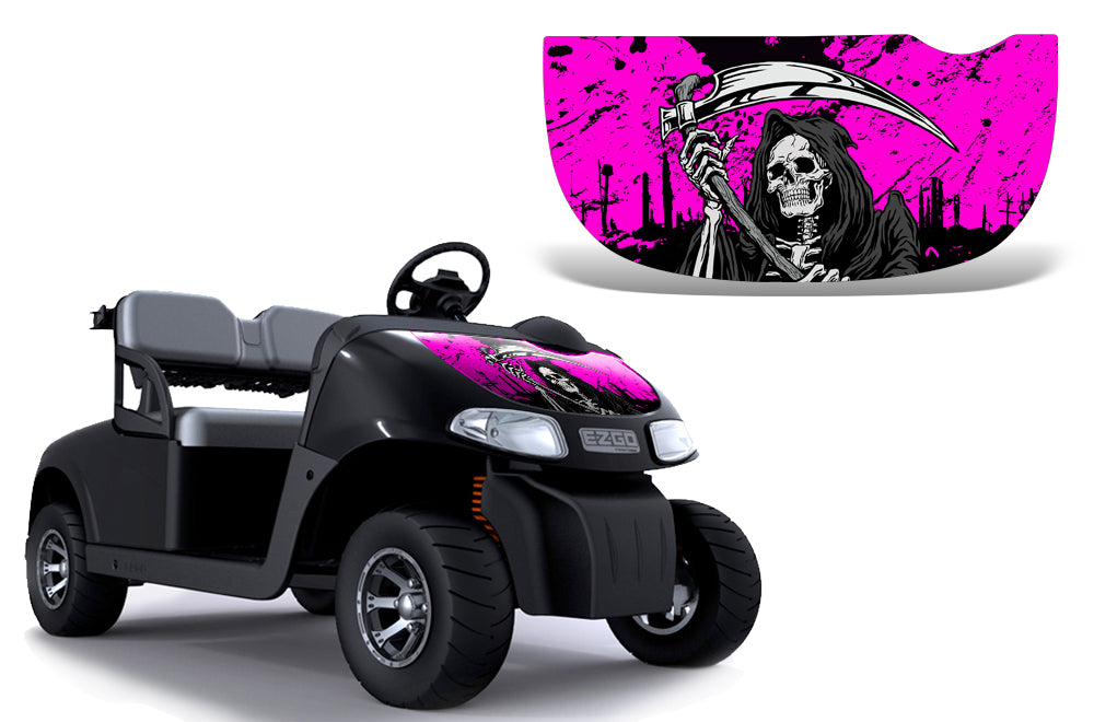 EZ Go Freedom RXV 2015+ Golf Cart Hood Wrap Graphic Kit - Reaper V2 ...