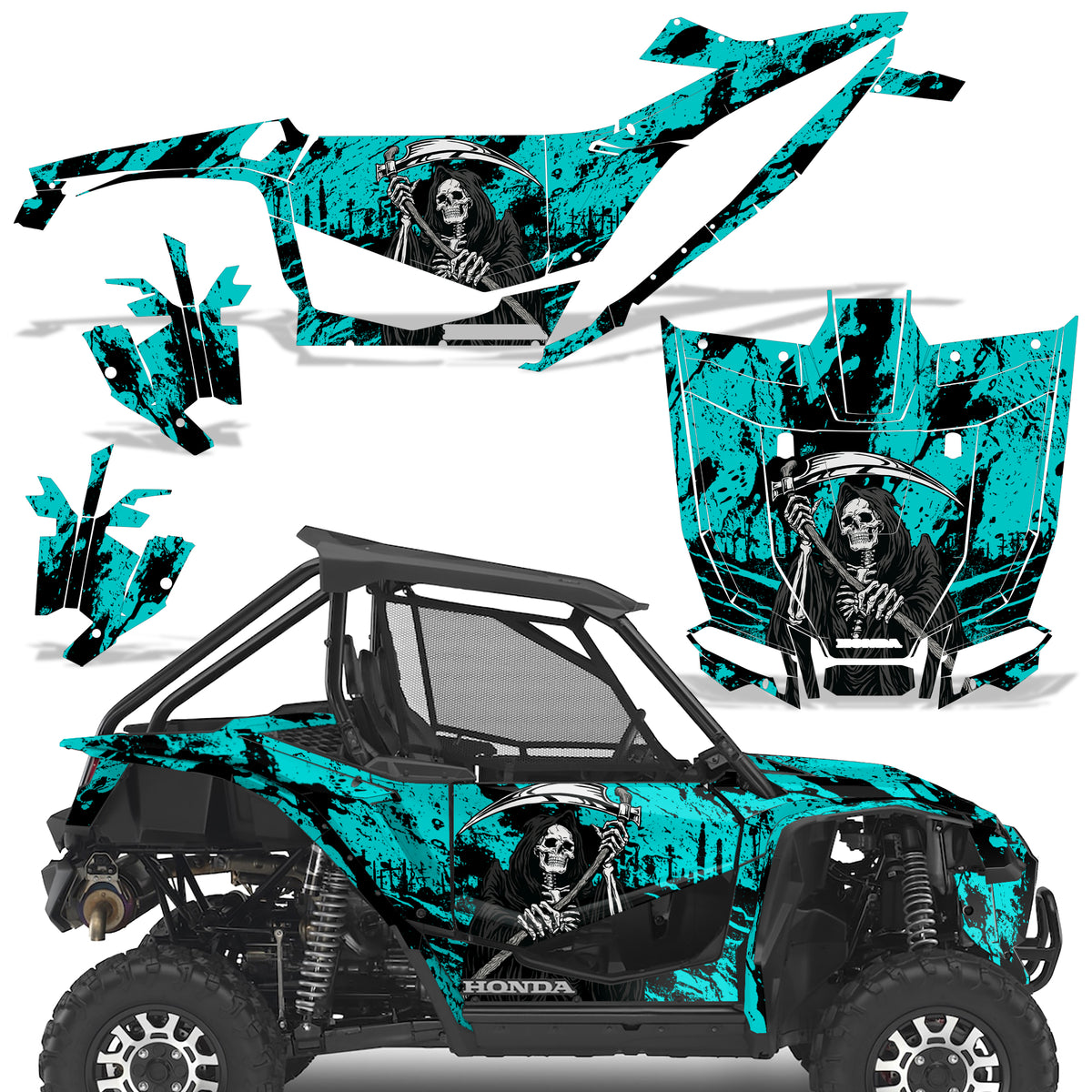 Honda Talon 1000X 2 Door 2019-2022 UTV Graphic Kit - Reaper V2 ...