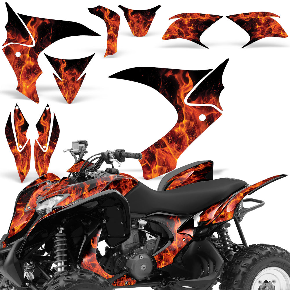 Honda 700XX All Years ATV Quad Graphic Kit Flames – Wholesale Decals