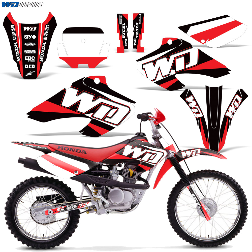 Honda XR 80 / XR 100 2001-2003 Motocross Graphic Kit WD Race ...