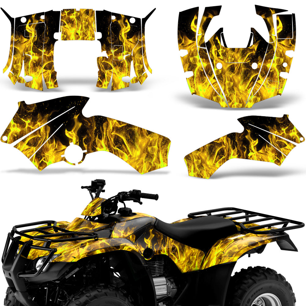 Honda Recon ES Fourtrax ATV Quad 2005-2018 ATV Graphic Kit - Flames ...