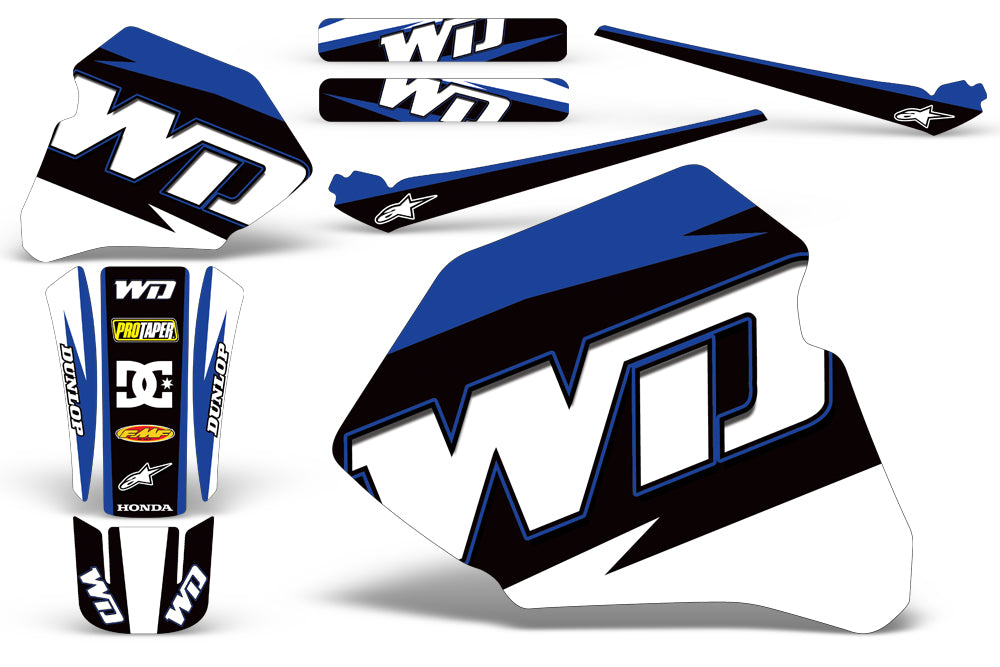 Honda XR 80 / XR 100 1985-2000 Motocross Graphic Kit WD Race ...