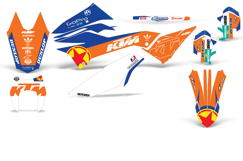KTM Adventurer 690 Enduro/Enduro R 2012-2018 Bike Graphic Decal Kit ...