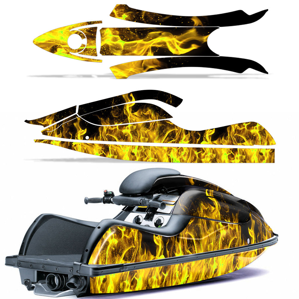 Kawasaki 800 SX-R 2003-2012 Jet Ski Graphic Wrap Kit - Flames ...