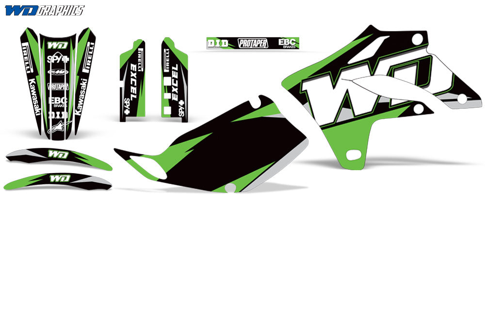 Kawasaki KLX 250 2004-2007 Motocross Graphic Kit WD Race – Wholesale Decals