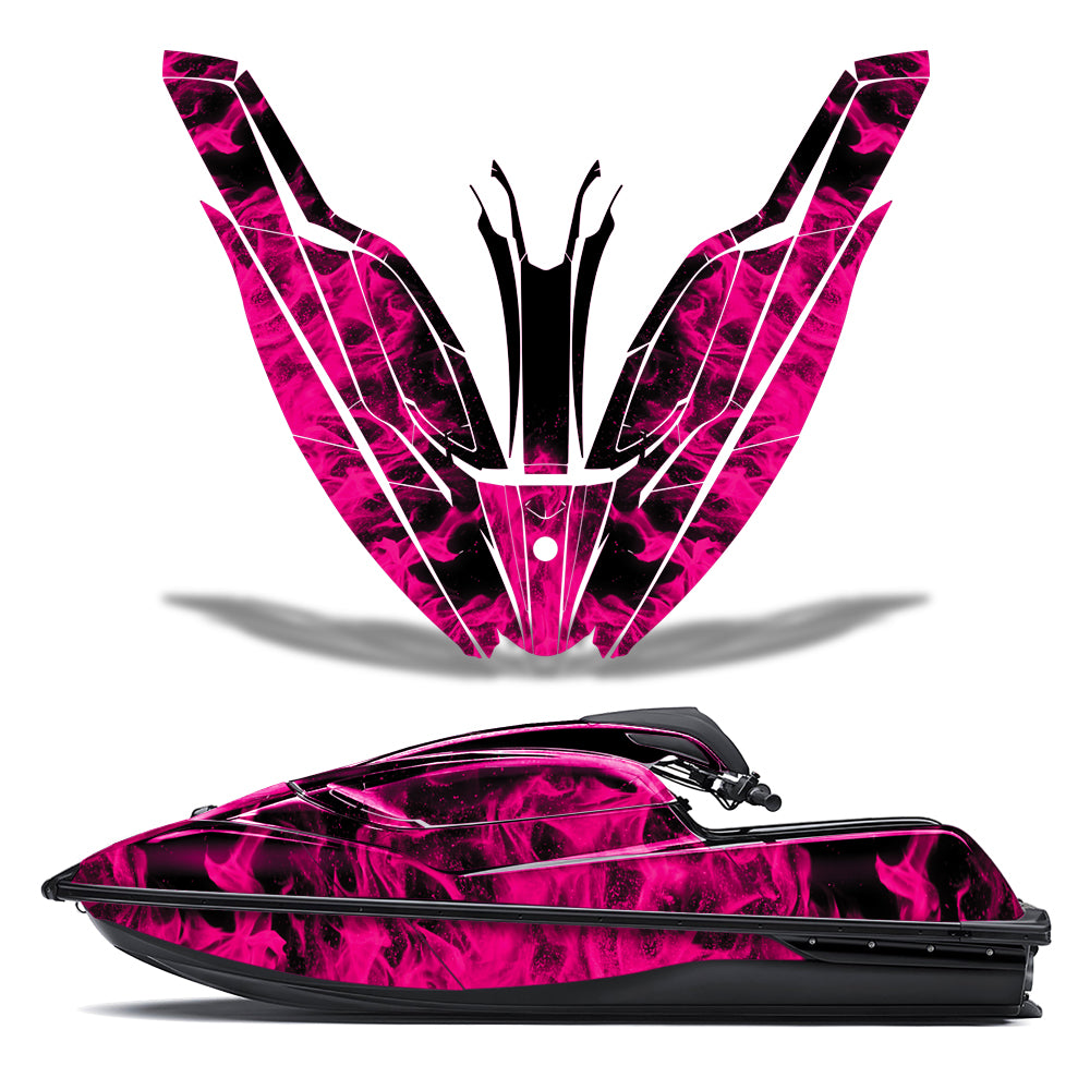 Kawasaki SX-R SXR JS1500 2017-2022 Jet Ski Graphic Wrap Kit - Flames ...