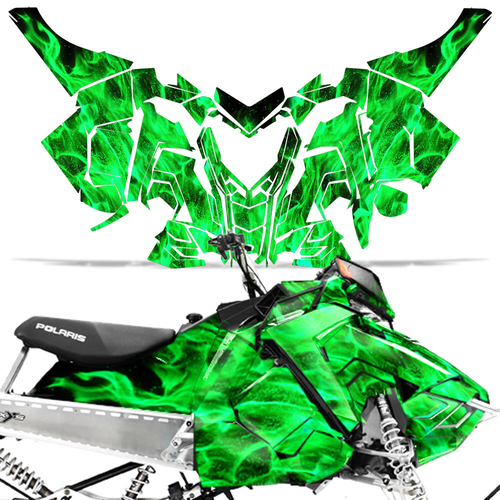Polaris Axys Pro RMK/SKS 2015-2020 Sled Snowmobile Wrap Graphic Kit ...