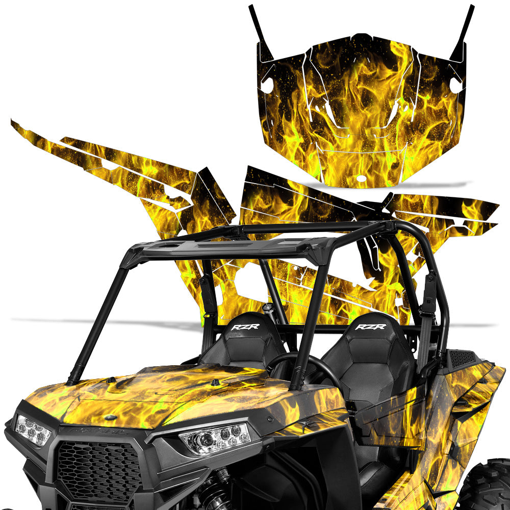 Polaris RZR XP 1000 2 Door 2013-2016 UTV Graphic Kit - Flames ...