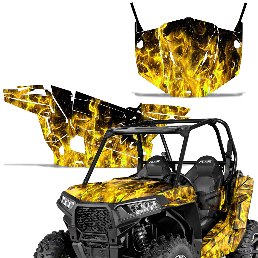 Polaris RZR S 900 2015-2016 UTV Graphic Kit - Flames – Wholesale Decals
