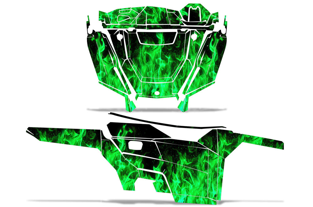 Polaris General XP 1000 Sport SXS 2 Door 2016+ Graphics Kit Flames ...