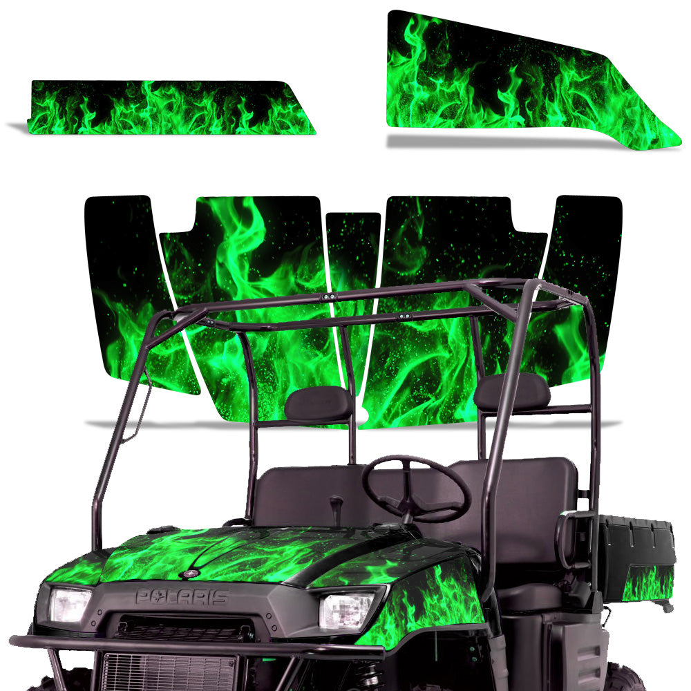 Polaris Ranger 500/700 SXS 2 Door 2004-2008 Graphics Kit Flames ...
