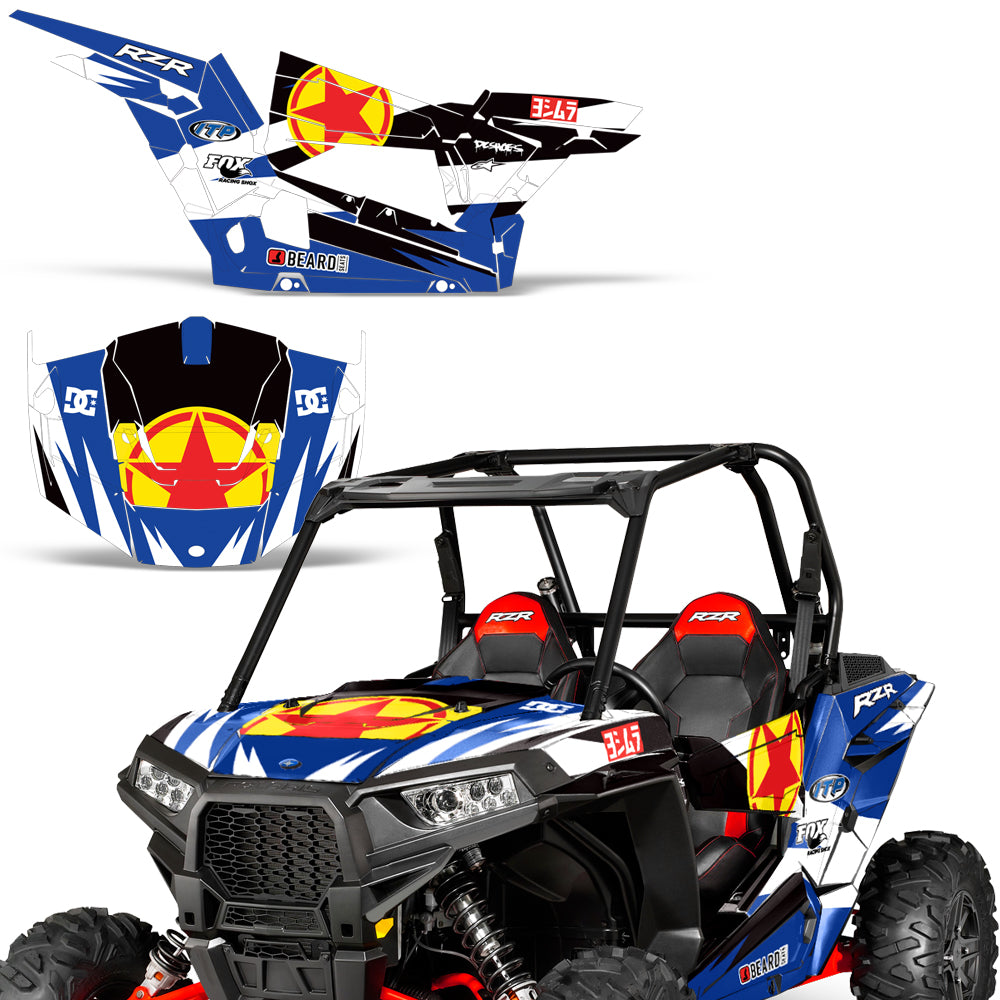 Polaris RZR 1000 XP 2 Door 2013-2016 UTV Graphic Kit - Red Stars ...