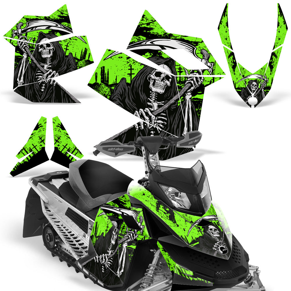 Ski Doo Rev XP 2008-2012 Sled Snowmobile Wrap Graphic Kit - Reaper V2 ...
