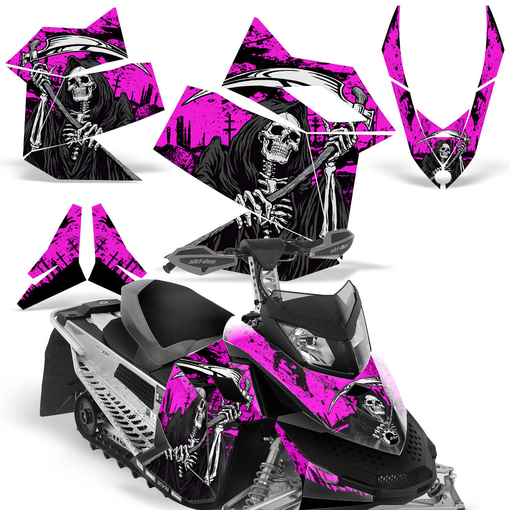 Ski Doo Rev XP 2008-2012 Sled Snowmobile Wrap Graphic Kit - Reaper V2 ...