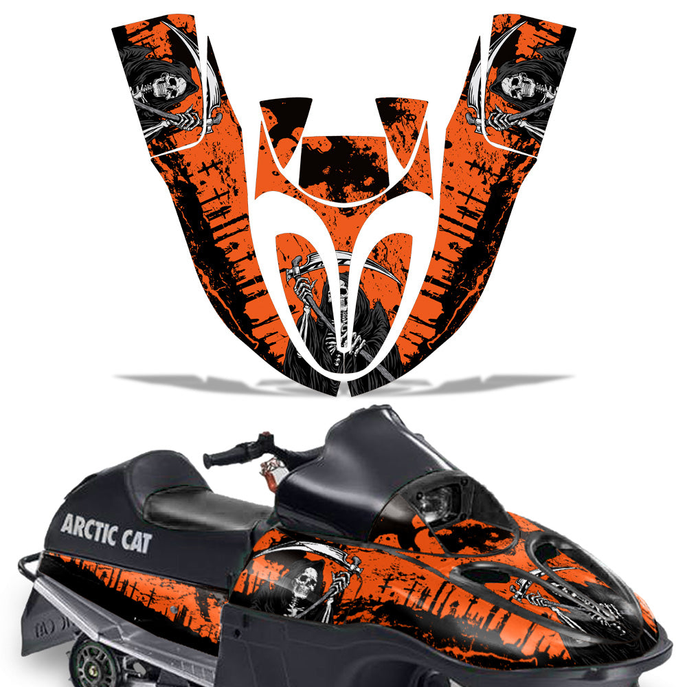 Arctic Cat 120 Sno Pro Sled Snowmobile Wrap Graphic Kit - Reaper V2 ...