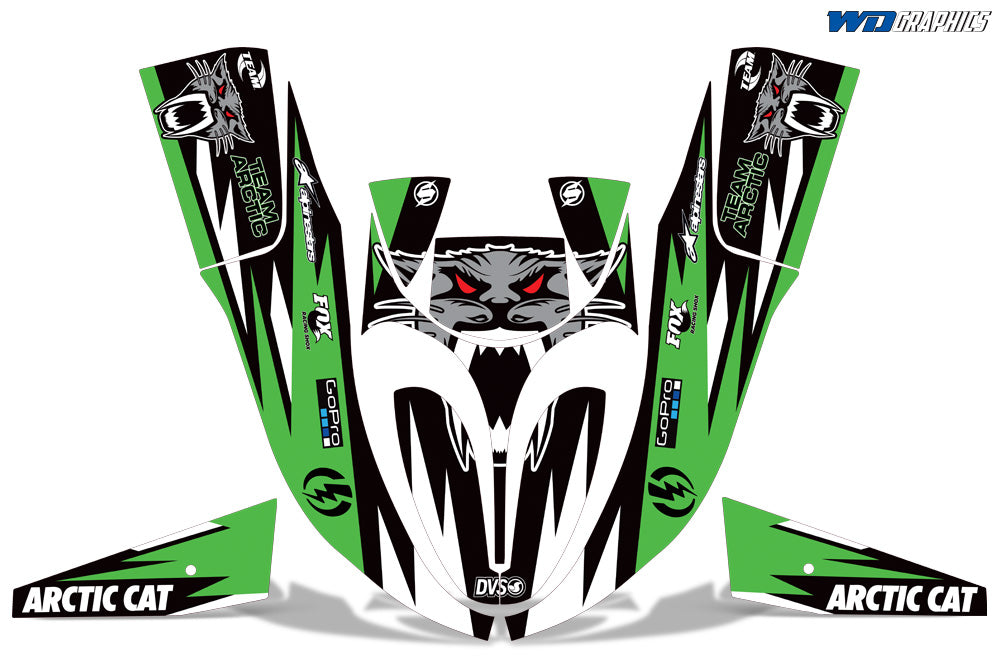 Arctic Cat 120 Sno Pro Sled Snowmobile Wrap Graphic Kit - Team Arctic ...