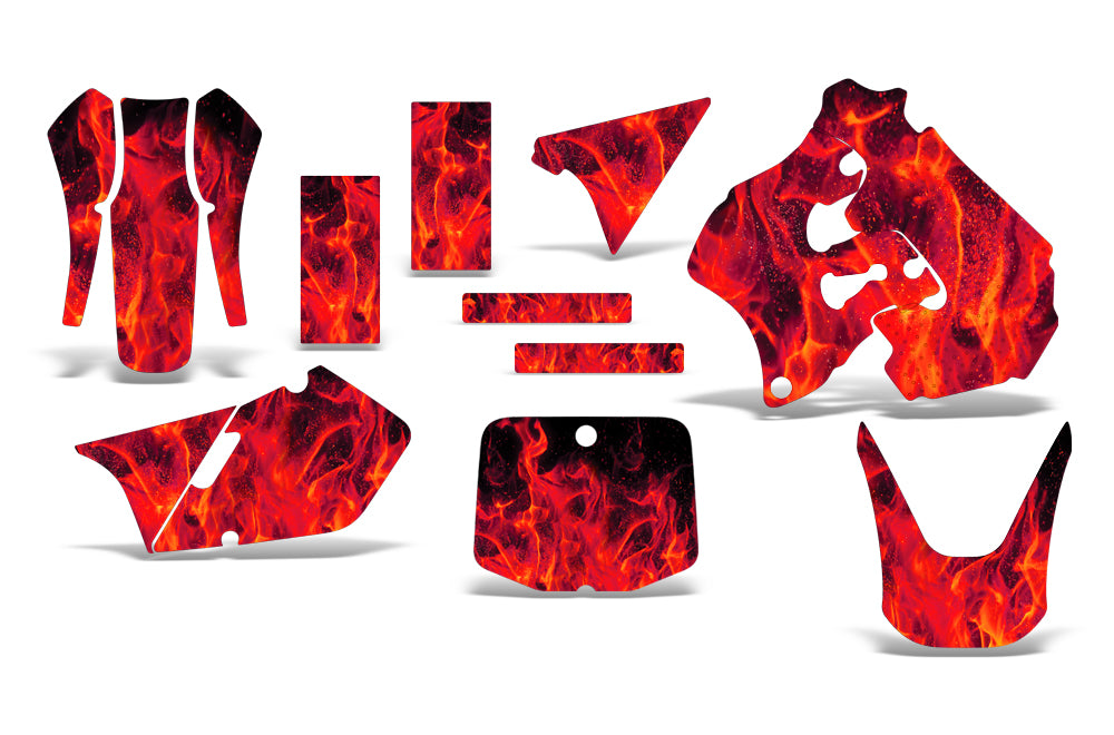 Suzuki RM 250 1996-1998 Dirt Bike Motocross Graphic Decal Kit - Flames ...