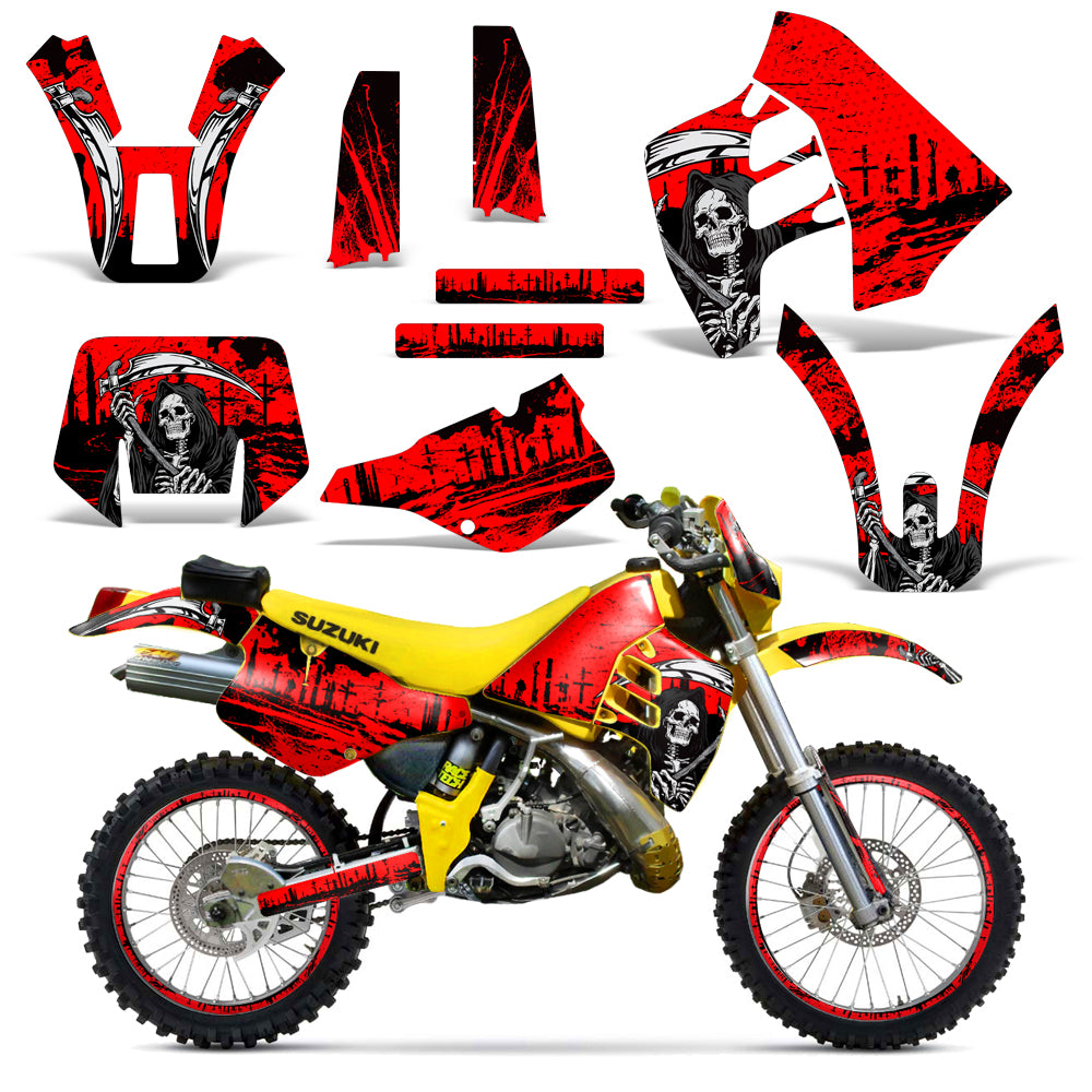 Suzuki RMX 250 1989-1998 Dirt Bike Motocross Graphic Decal Kit - Reape ...