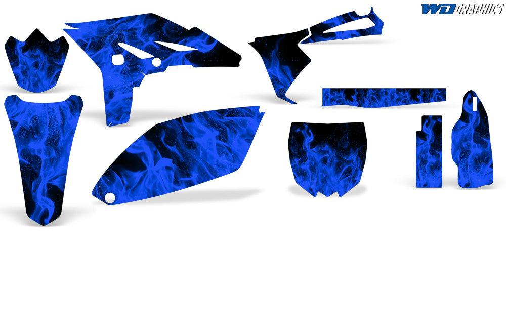 Yamaha YZ250F 4 Stroke 2010-2013 Dirt Bike Motocross Graphic Decal Kit ...
