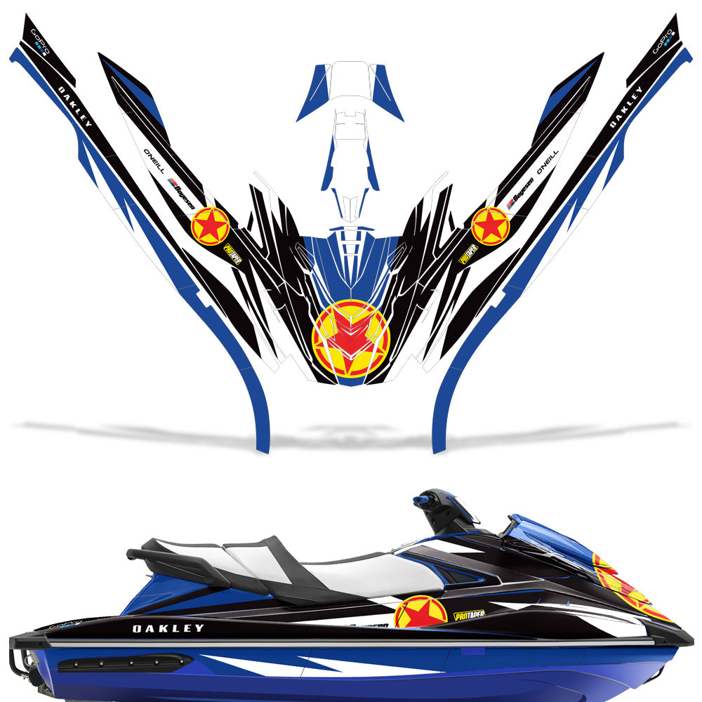 Yamaha WaveRunner GP 1800 2017 Jet Ski Graphic Wrap Kit - Red Stars ...