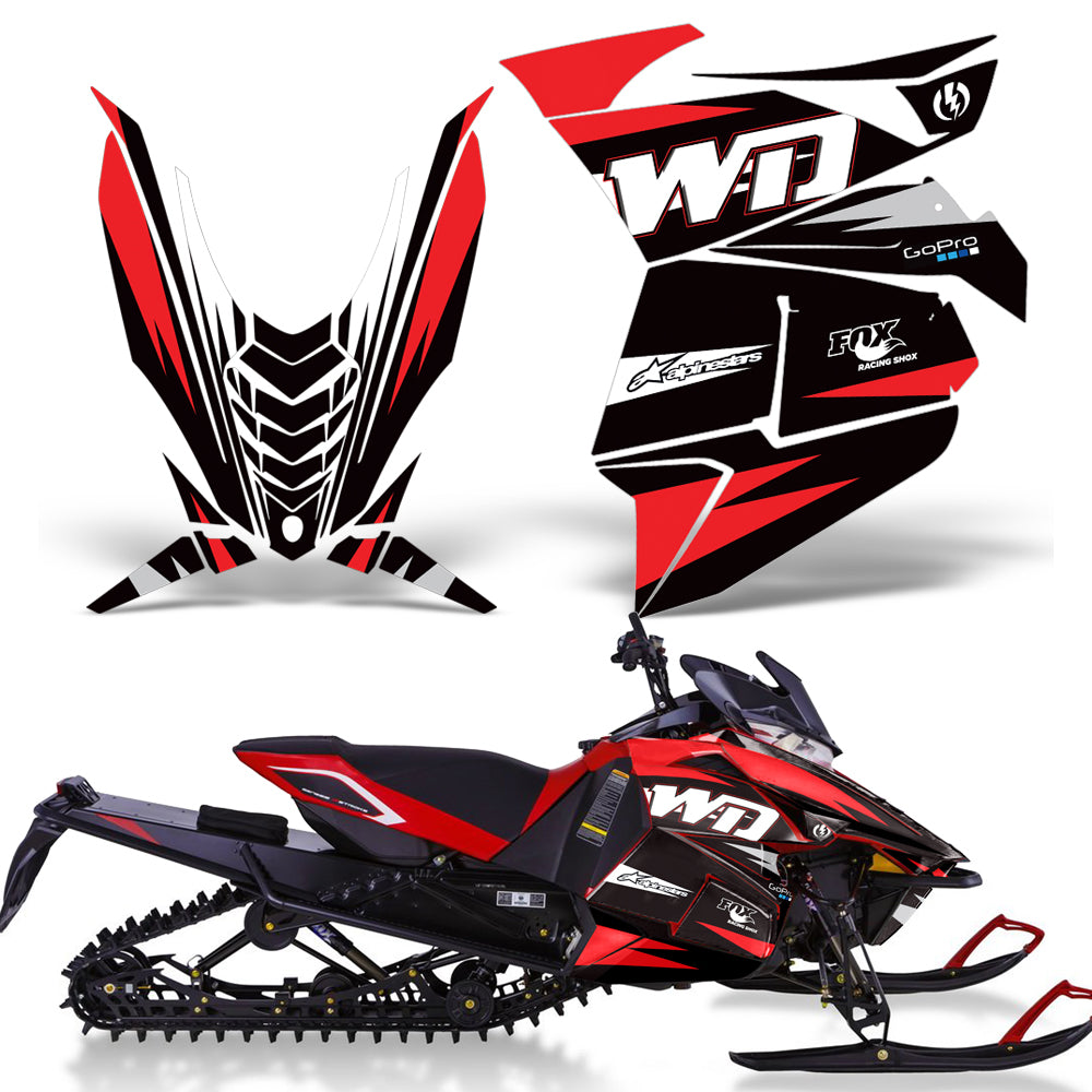 Yamaha Viper SR/SRT/RTX/SE 2014-2016 Sled Snowmobile Wrap Graphic Kit ...