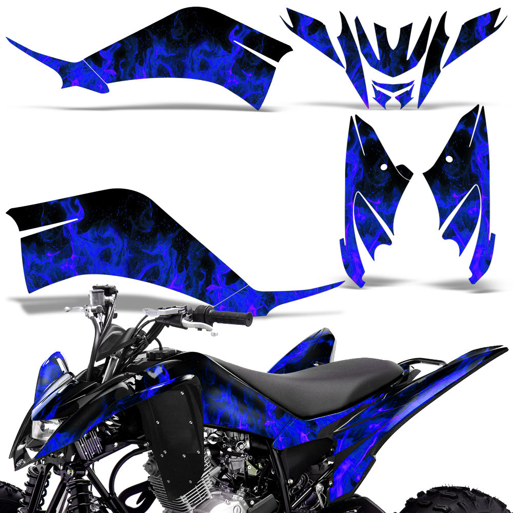 Yamaha Raptor 125 2011-2014 ATV Graphic Kit - Flames – Wholesale Decals