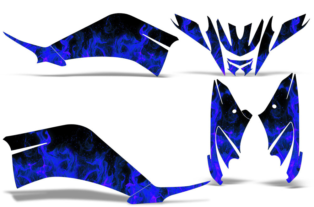 Yamaha Raptor 125 2011-2014 ATV Graphic Kit - Flames – Wholesale Decals