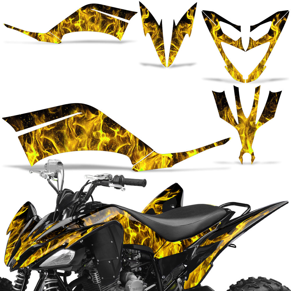Yamaha Raptor 250 2008-2014 ATV Graphic Kit - Flames – Wholesale Decals