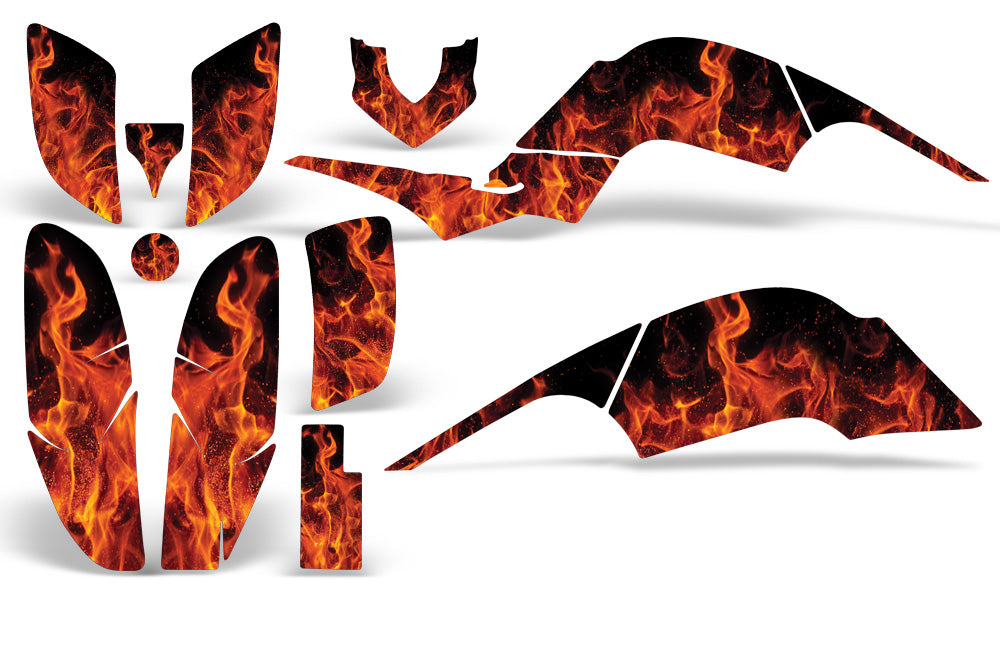Yamaha Raptor 660 2001-2005 ATV Graphic Kit - Flames – Wholesale Decals