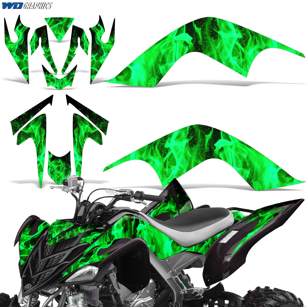 Yamaha Raptor 700 2006-2012 ATV Graphic Kit - Flames – Wholesale Decals